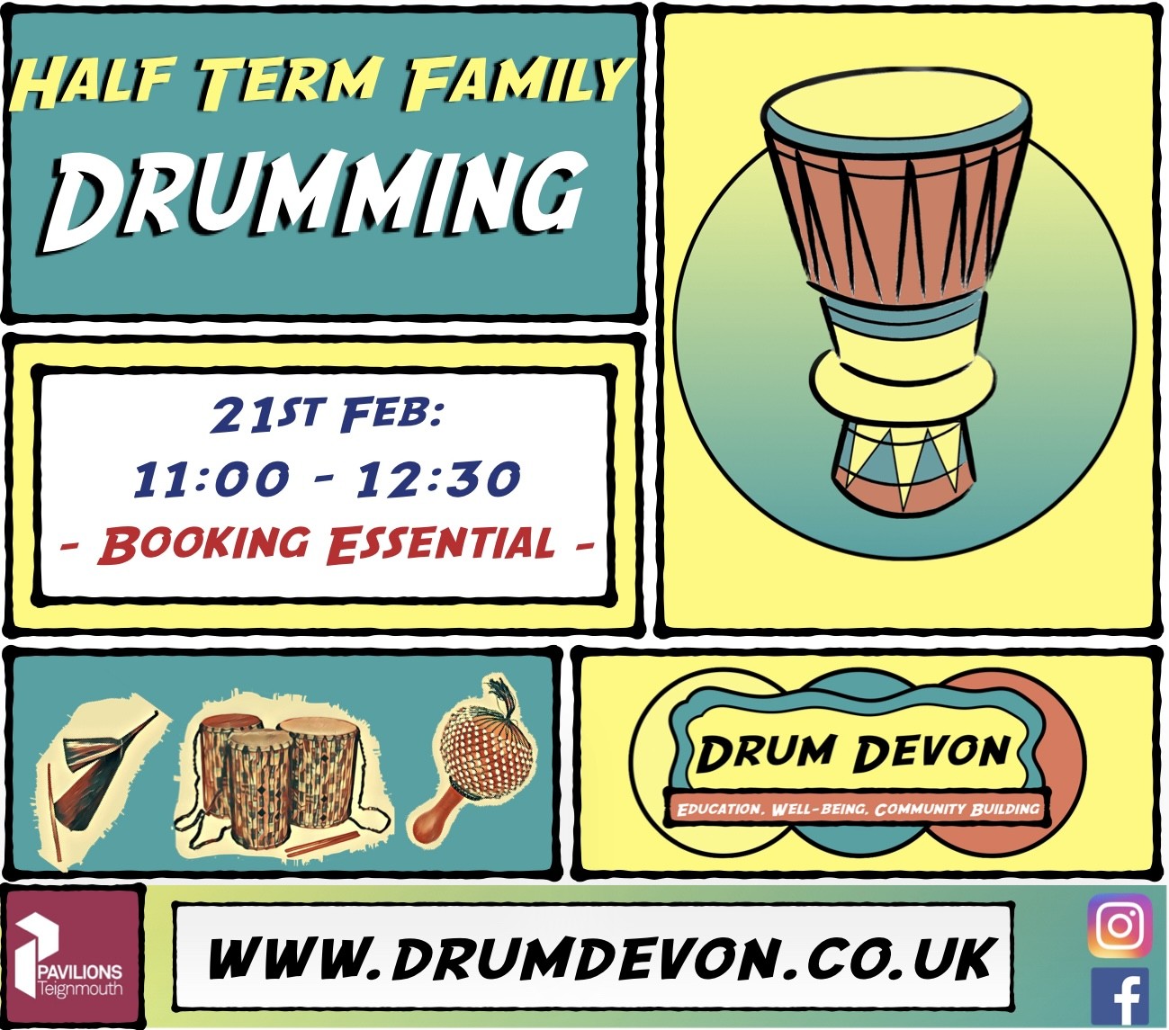 DRUM DEVON : Family Drumming | Pavilions Teignmouth